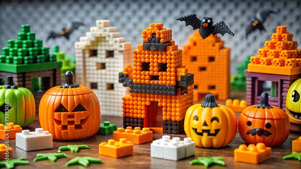 Colorful plastic bricks transform into spooky yet playful Halloween ...