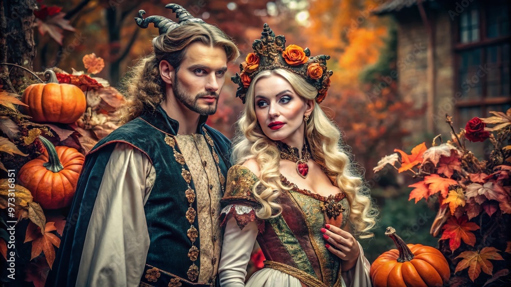 Dressed as legendary pairs, romantic couples pose together in elaborate ...