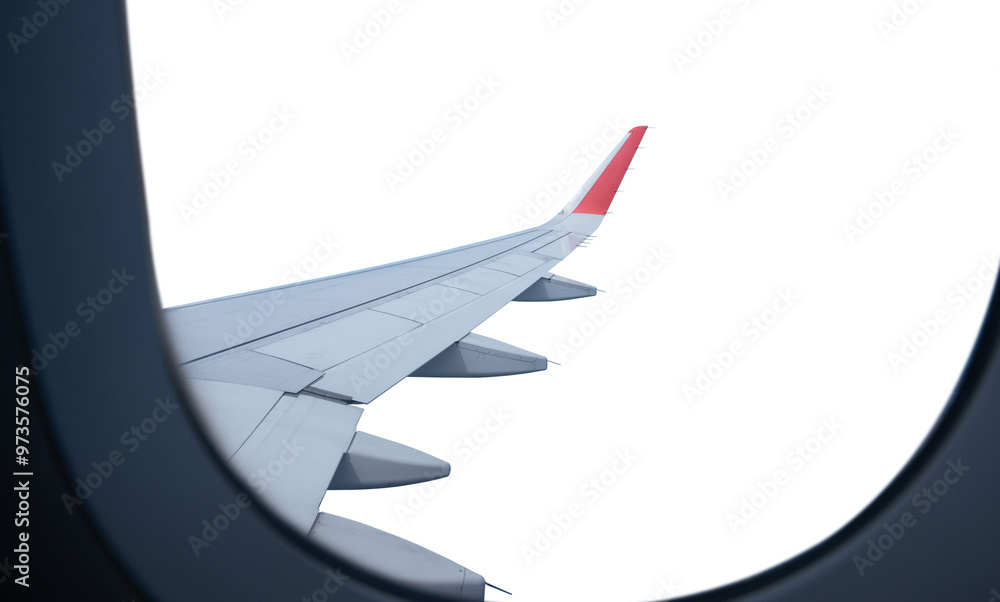 Airplane wing isolated on transparent background, PNG File Stock Photo ...