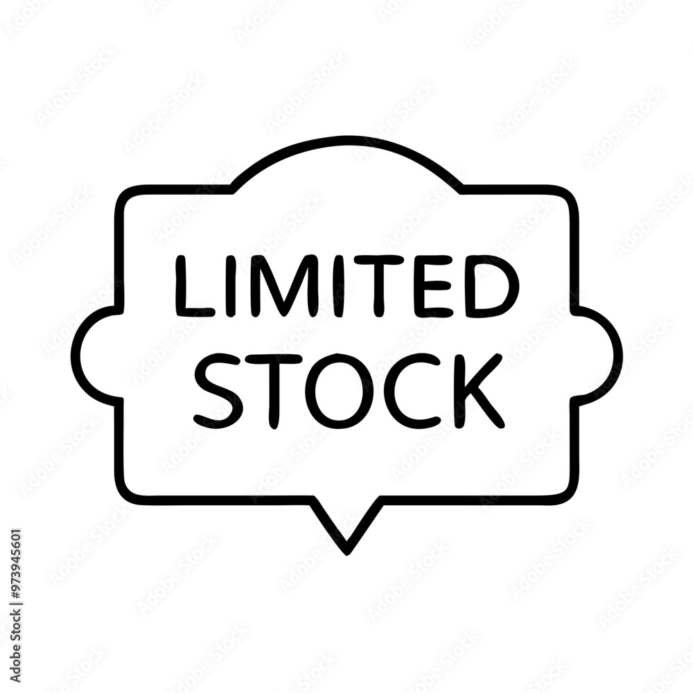 Limited Stock Icon On A Transparent Background, Shopping Cart with ...