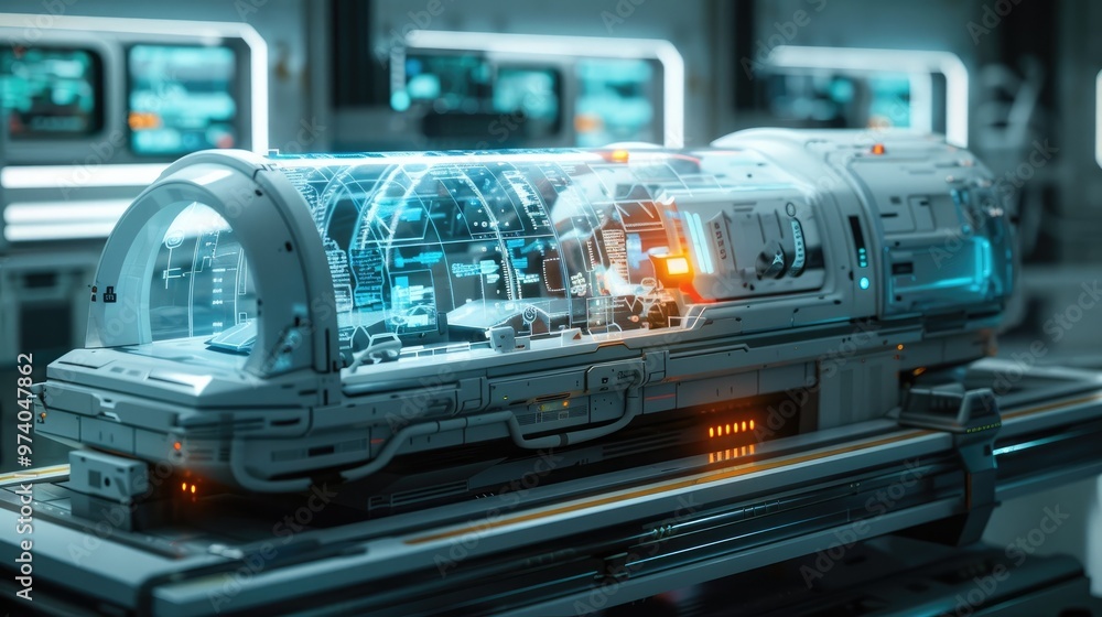 Cutting Edge Technology Interface in Futuristic Digital Control Room ...