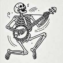 Skeleton Banjo Players Free Stock Photo - Public Domain Pictures