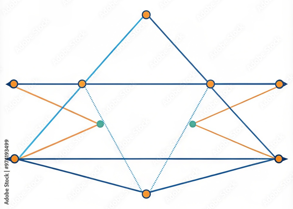 Geometric diagram illustrating a linear pair of angles formed by two ...