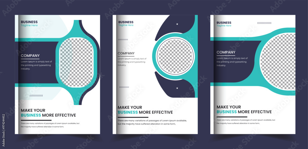 Vector de Stock Professional Business book cover, company profile, new ...