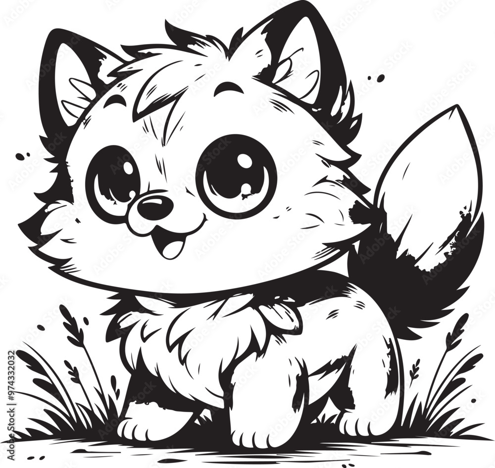 cute wolf clipart vector design,awesome cute wolf svg,high resolution ...