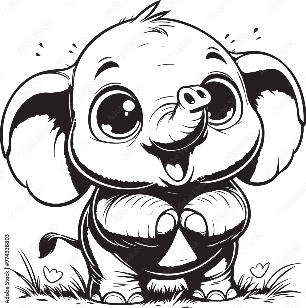 cute elephant clipart vector design,awesome cute elephant svg,high ...