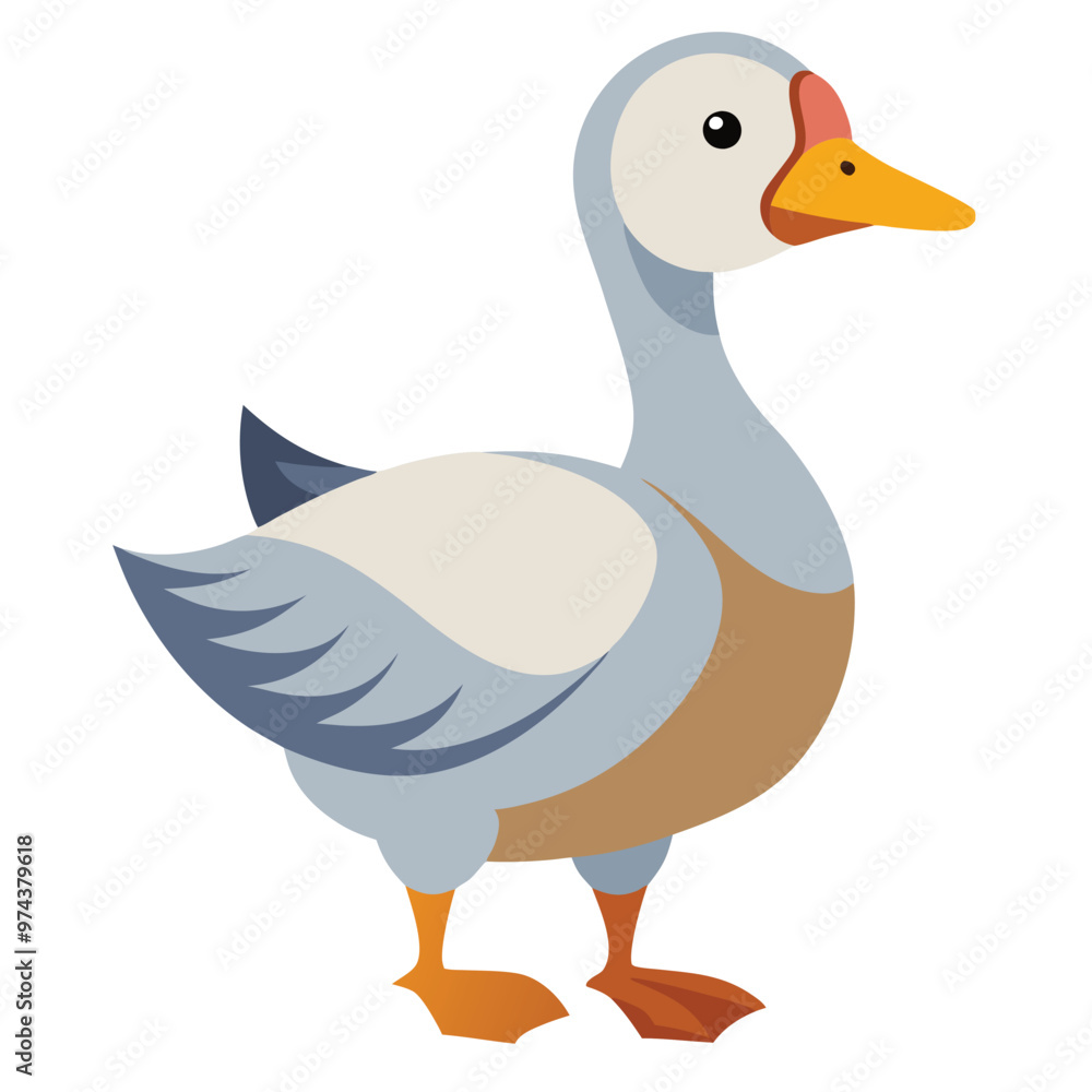 Print Handsome Goose Clipart Vector Illustration in High Quality ...