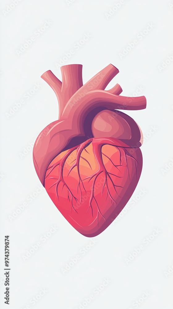 2d png illustrated heart human organ illustration medical anatomy ...