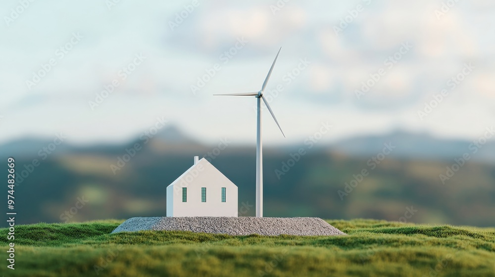 Renewable energy wind turbine with Cross-section of wind turbine tower ...