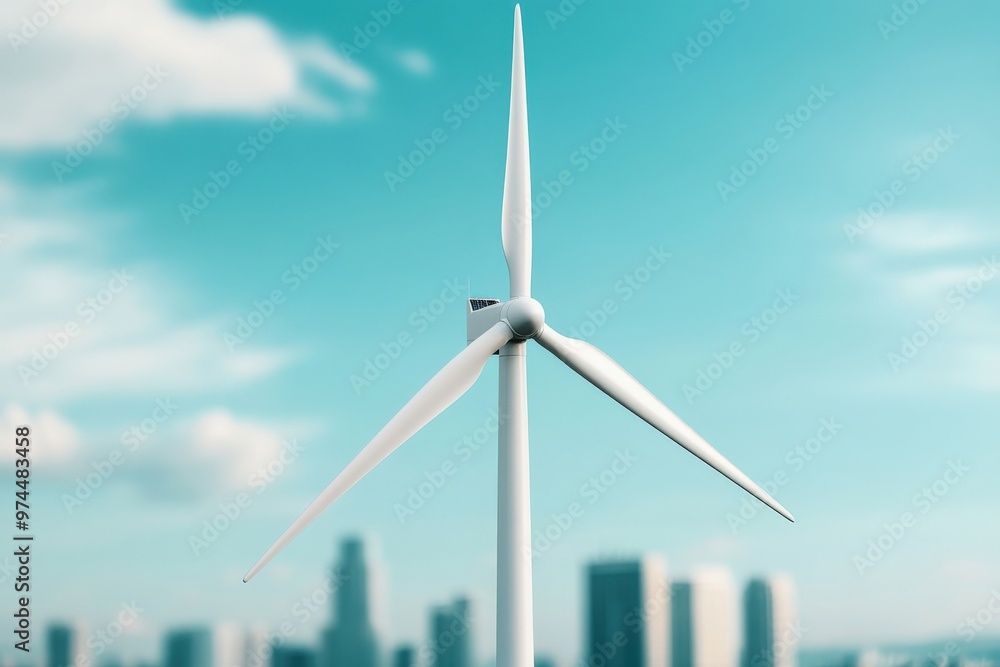 Renewable energy wind turbine with Visualized wind turbine energy flow ...