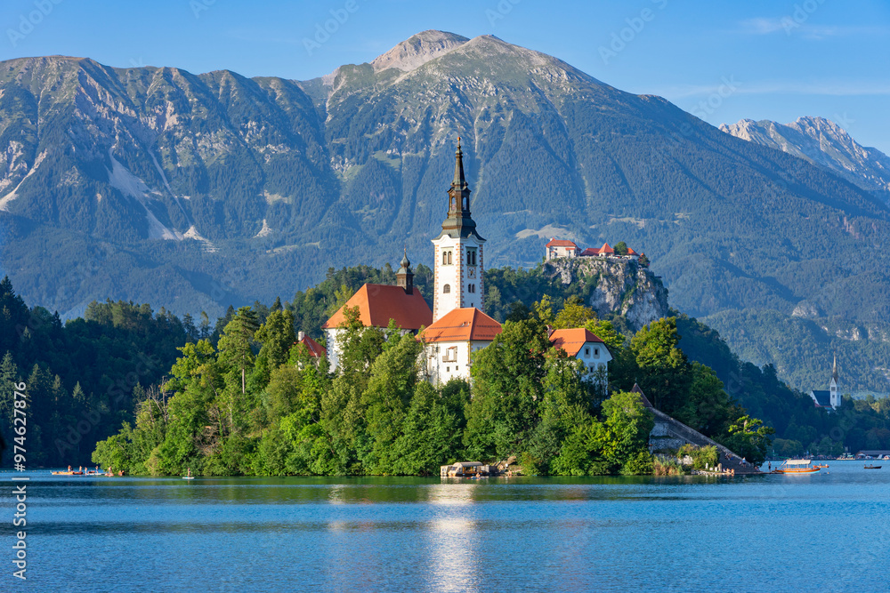 Urlaub in Slowenien, Bled: der Bleder See mit Ausflugsziel Insel ...