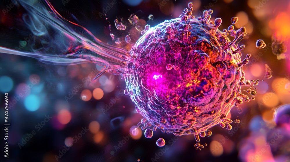 Molecular Biology: 3D Rendering of Chromatin Structure Showing Histone ...