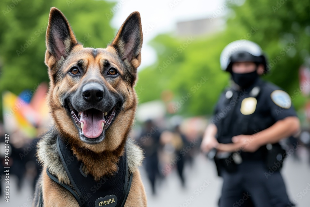 K-9 Dogs in Riot Control illustrated in a law enforcement infographic ...
