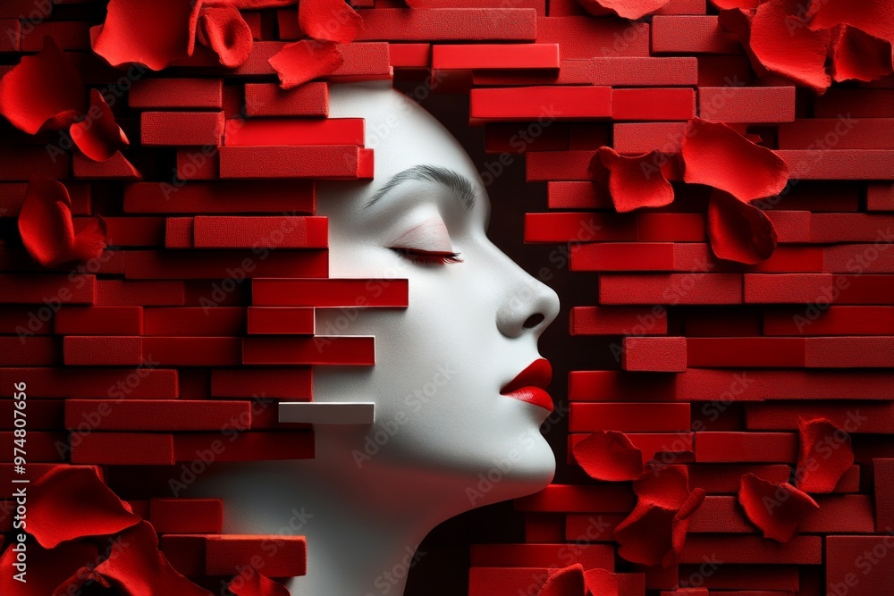 Red in Art visualized in an artistic design, highlighting famous art ...