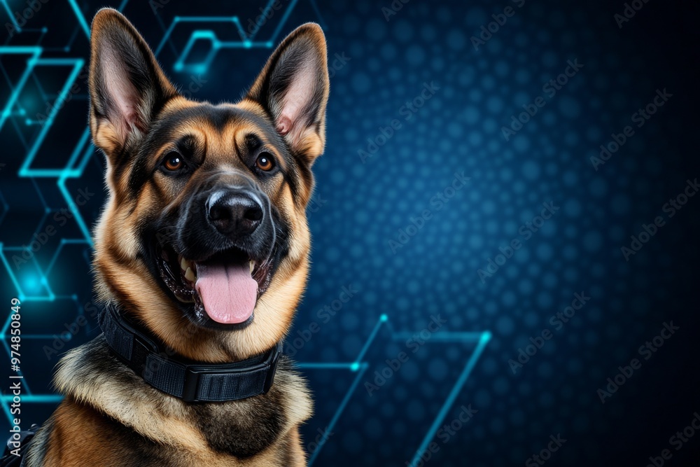 Shepherd Dogs in Law Enforcement visualized in a security-themed ...