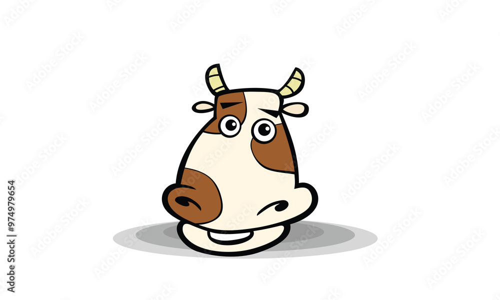 Cute Cow Cartoon Vector Icon Illustration. Cow cartoon character vector ...