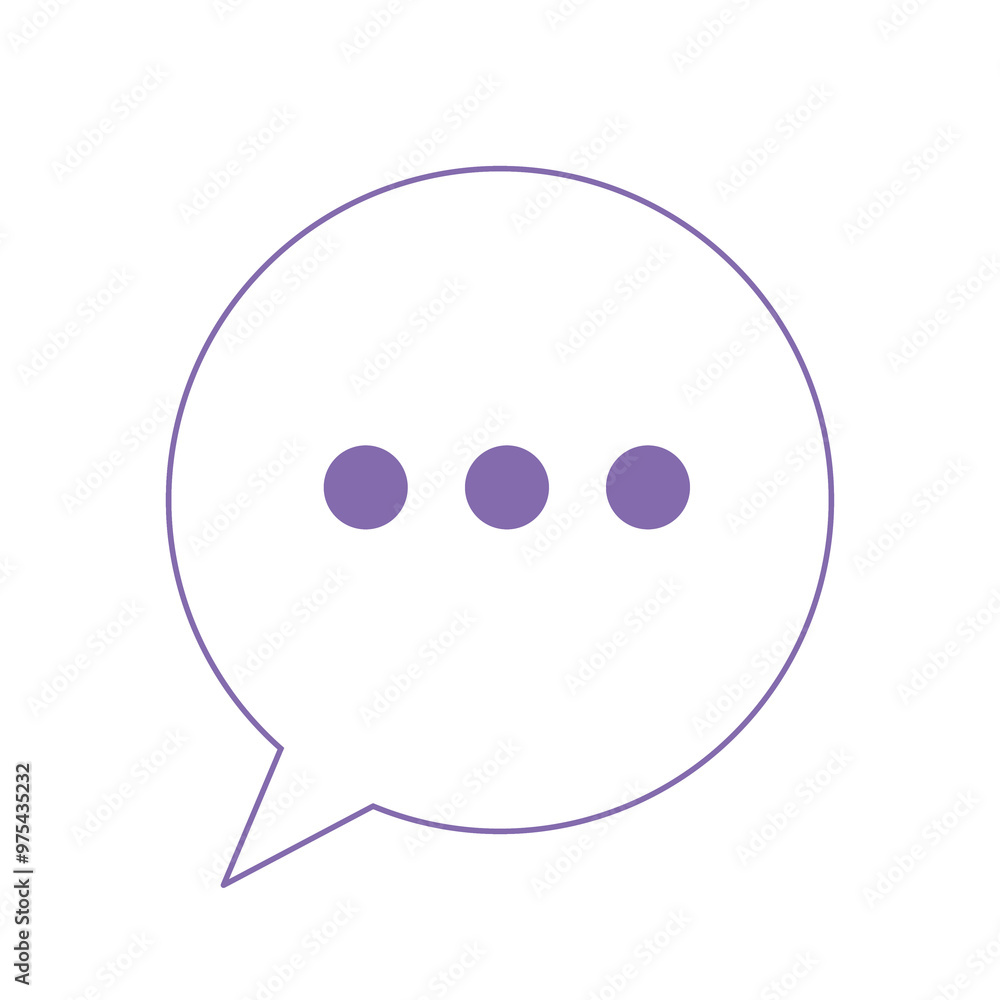 Doodle icon bubble circle chat illustration on transparent background ...