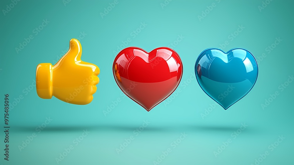 Colorful emoji symbols representing positive reactions and emotions ...