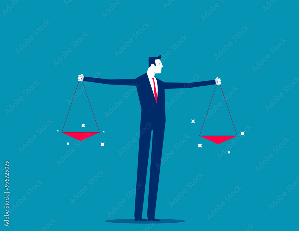 Decision or balance concept. Comparison advantage and disadvantage ...