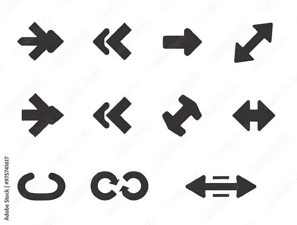 Versatile Arrow Icons Collection with Transparent Background Cutout ...