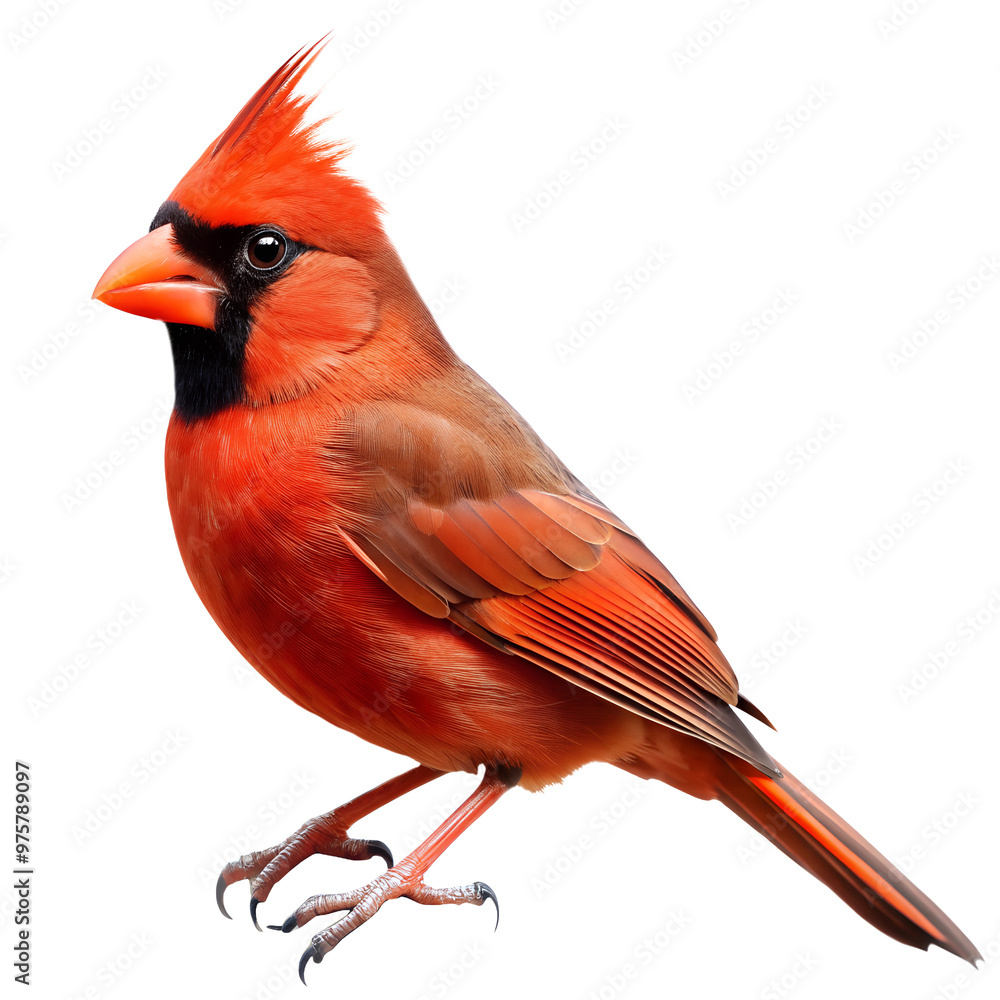 Red Cardinal Bird symbol of Christmas. Northern Cardinal Bird, isolated ...