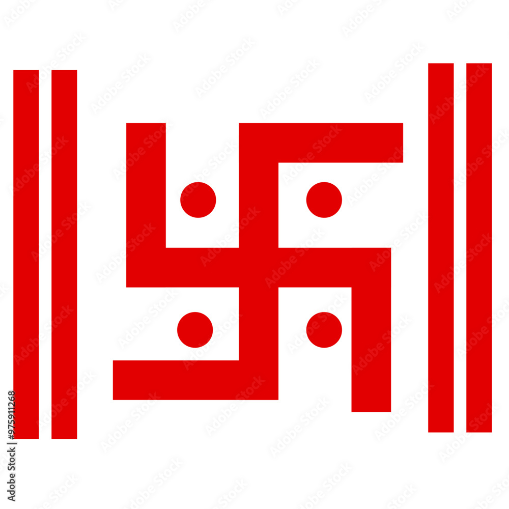 Image vectorielle Stock Swastik Red Illiustration - Navaratri, Indian ...