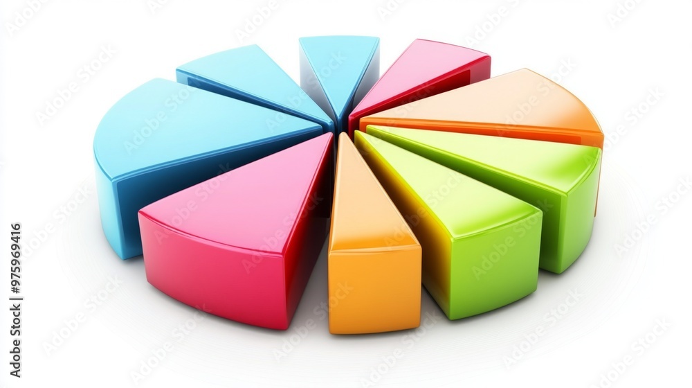 An infographic featuring a large, segmented financial pie chart showing ...