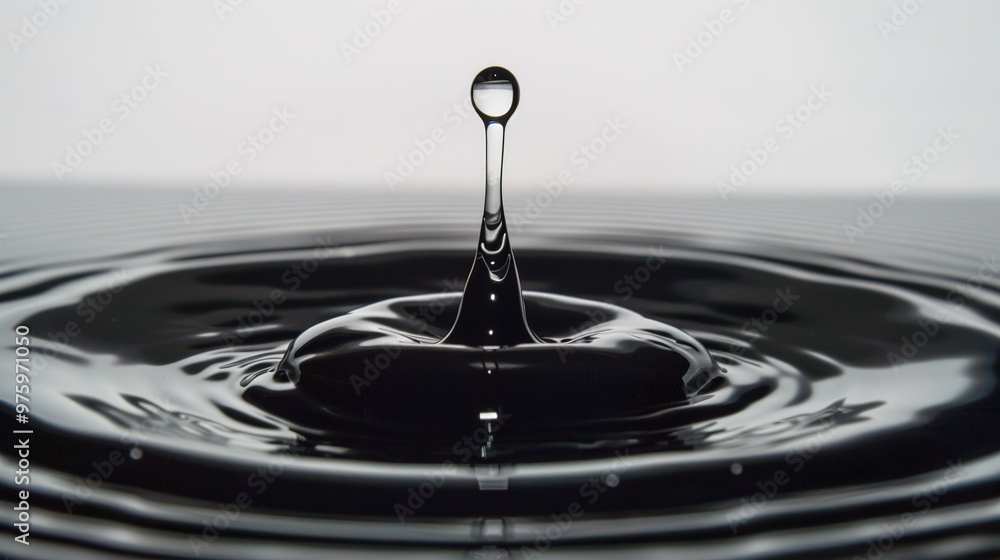 Minimalistic water drop design featuring a clean and simple ...