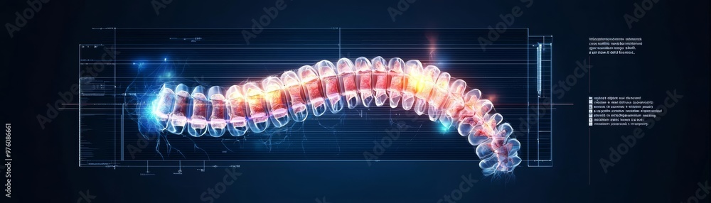 MRI precision resolution concept. High-definition MRI cross-section ...