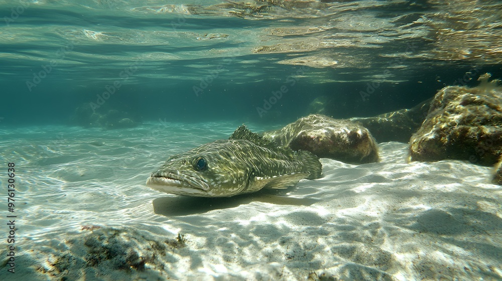 69. A clear, shallow lagoon with a venomous stonefish blending into the ...