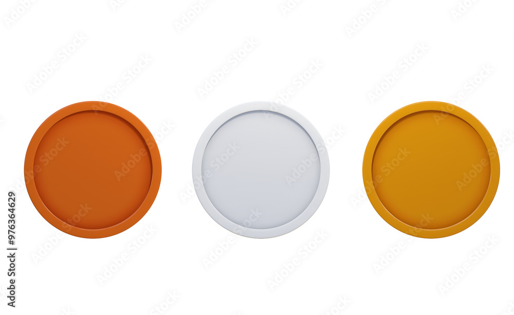 Blank coin on png transparent background. silver and bronze blank ...