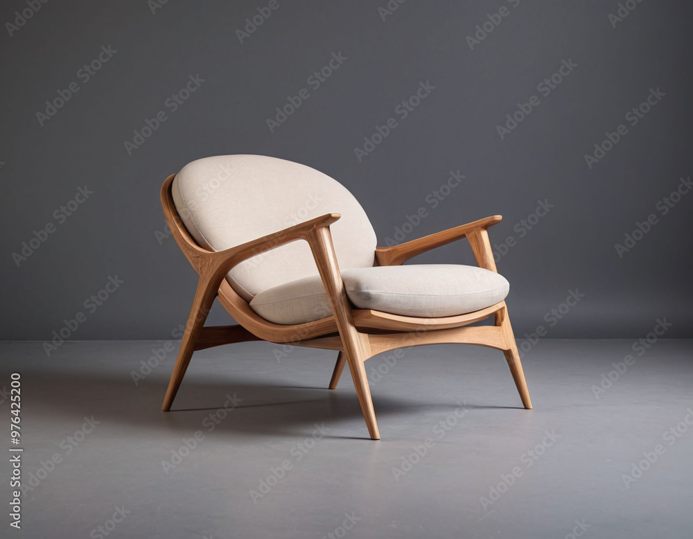 aesthetic chair design, with unique wooden pattern, hand rest shape ...