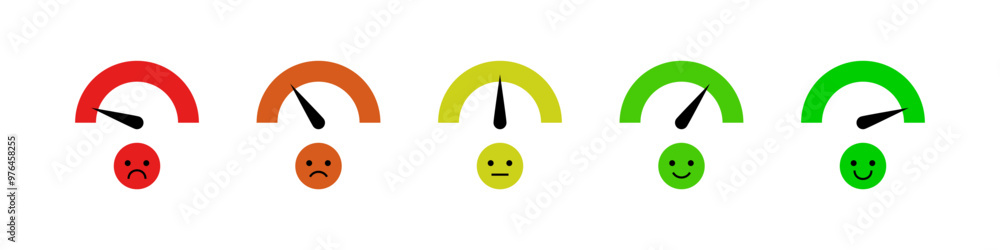 feedback emojis emoticons. happy, smile, neutral, sad, angry, emoji ...