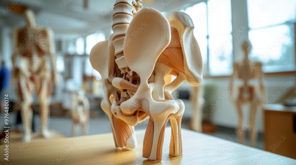 Hip internal rotation on wooden model muscles in the medial and ...