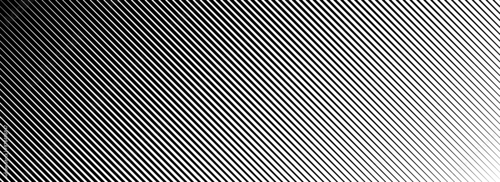 Diagonal thin line halftone gradation texture. Fade oblique stripe ...