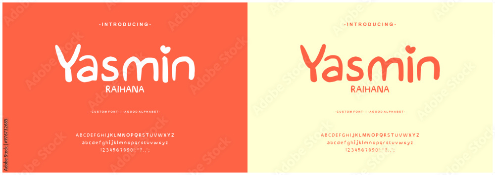 Alphabet Font Yasmin Raihana typeface font script style lettering ...