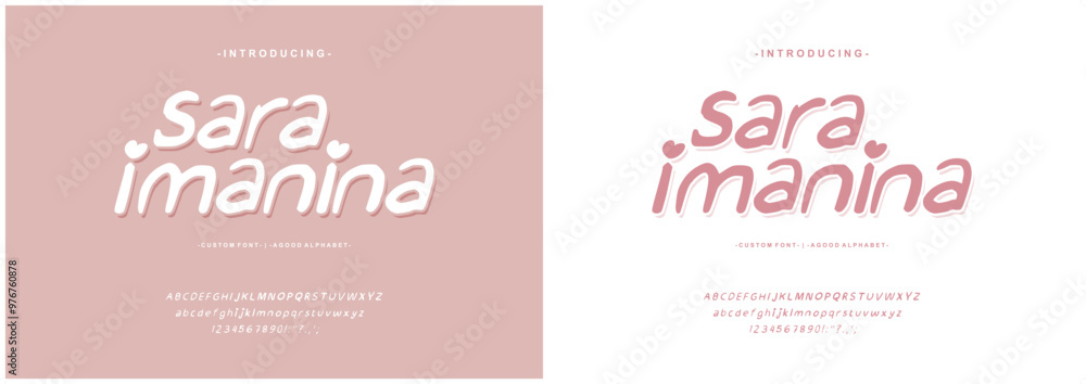 Alphabet Font Sara imanina typeface font script style lettering stylish ...