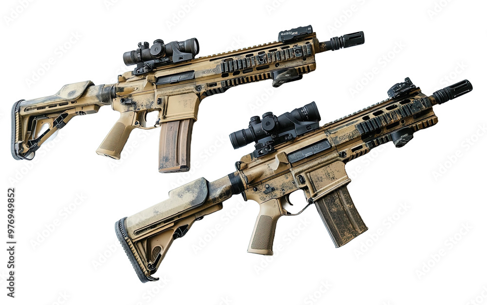 FN SCAR rifles on transparent background, png Stock Photo | Adobe Stock