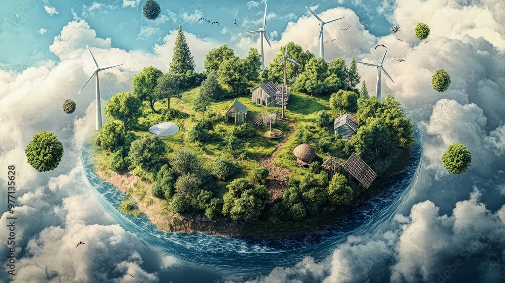 Conceptual digital artwork illustrating the optimization of life cycle ...