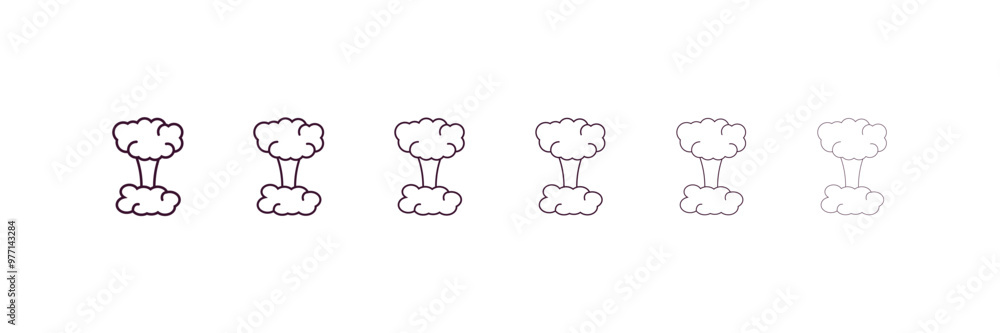 bomb detonation outline icon. Linear vector from army and military ...