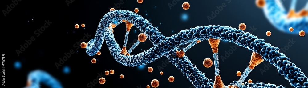 Diagram illustrating the process of DNA replication, high-quality ...