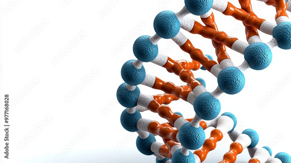 Diagram showcasing the structure of a DNA molecule, high-quality ...