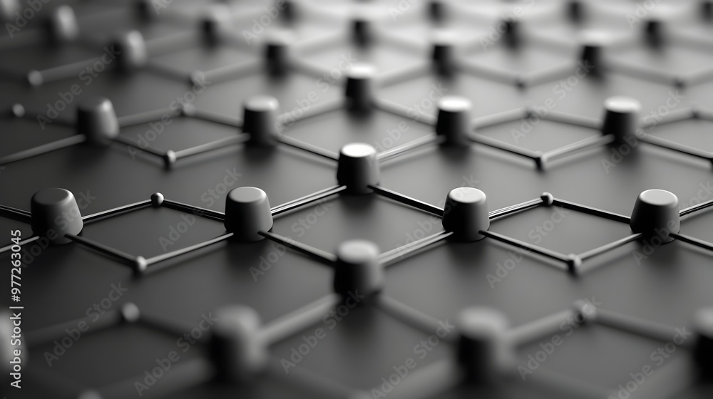Stylized Graphene Hexagonal Carbon Structure Diagram for Scientific ...