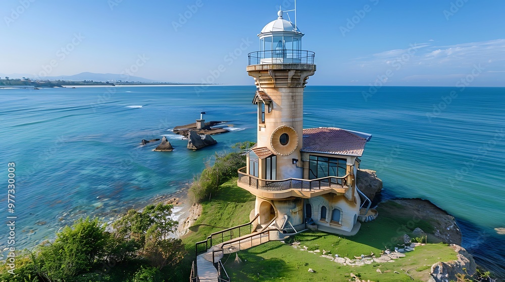 Lighthouse converted into unique seaside home: A towering lighthouse ...