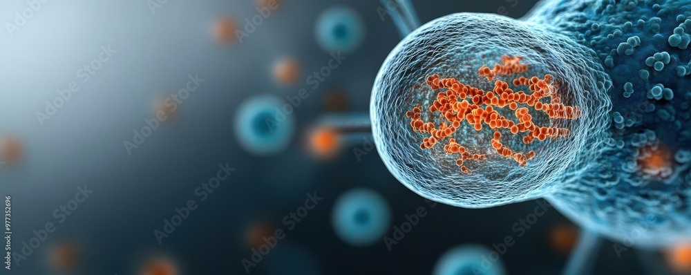 Zoomed-in cross-section of a bacterial cell, visible peptidoglycan ...