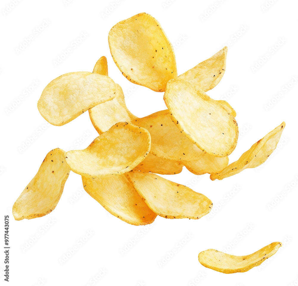 PNG Potato chips border background floating isolated. Stock Photo ...