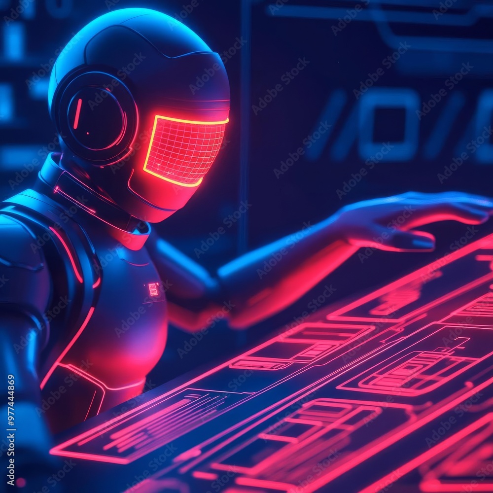 AI-powered UX improvement tool, digital user behavior analysis, glowing ...