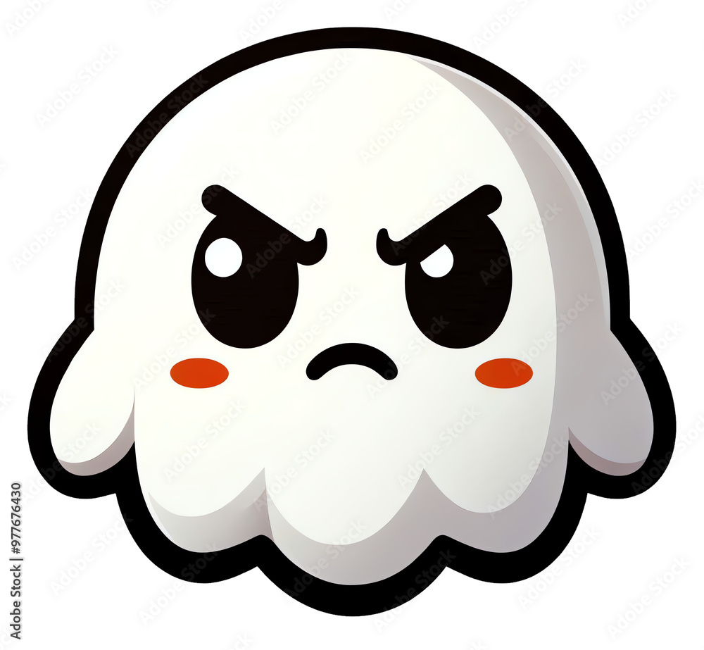 Cute Angry Ghost PNG Clipart – Adorable Spooky Character Illustration ...