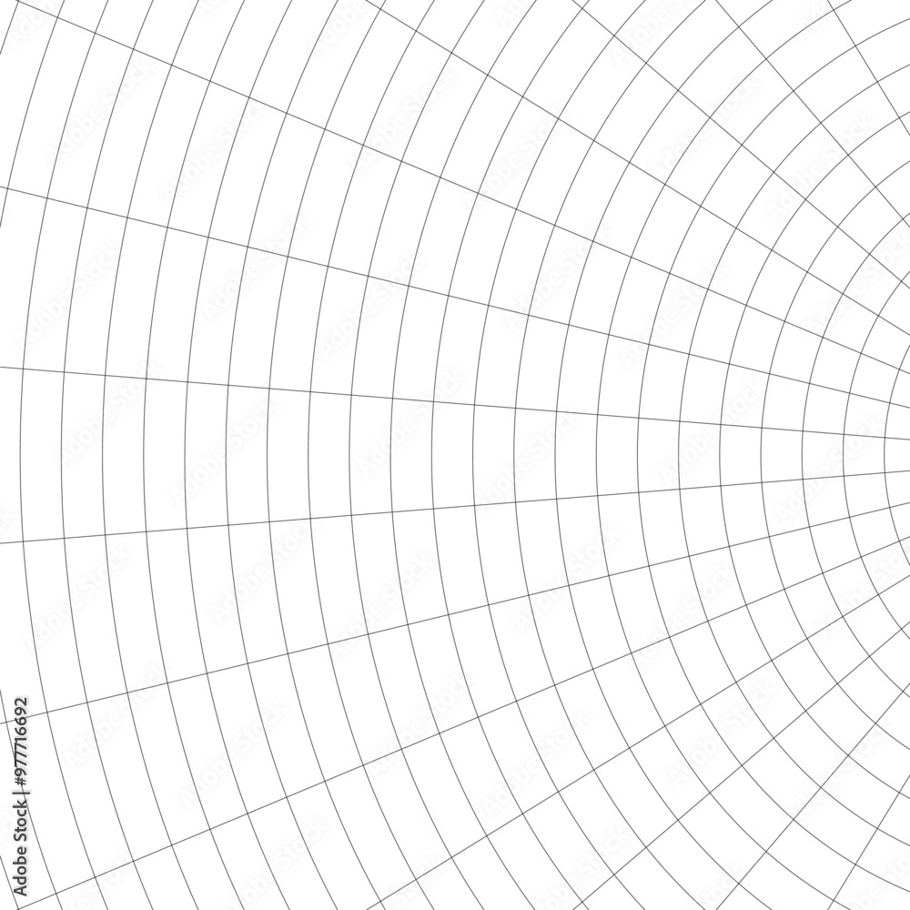Vector illustration of lines intersecting each other in hemispheric uneven grid-like pattern ...
