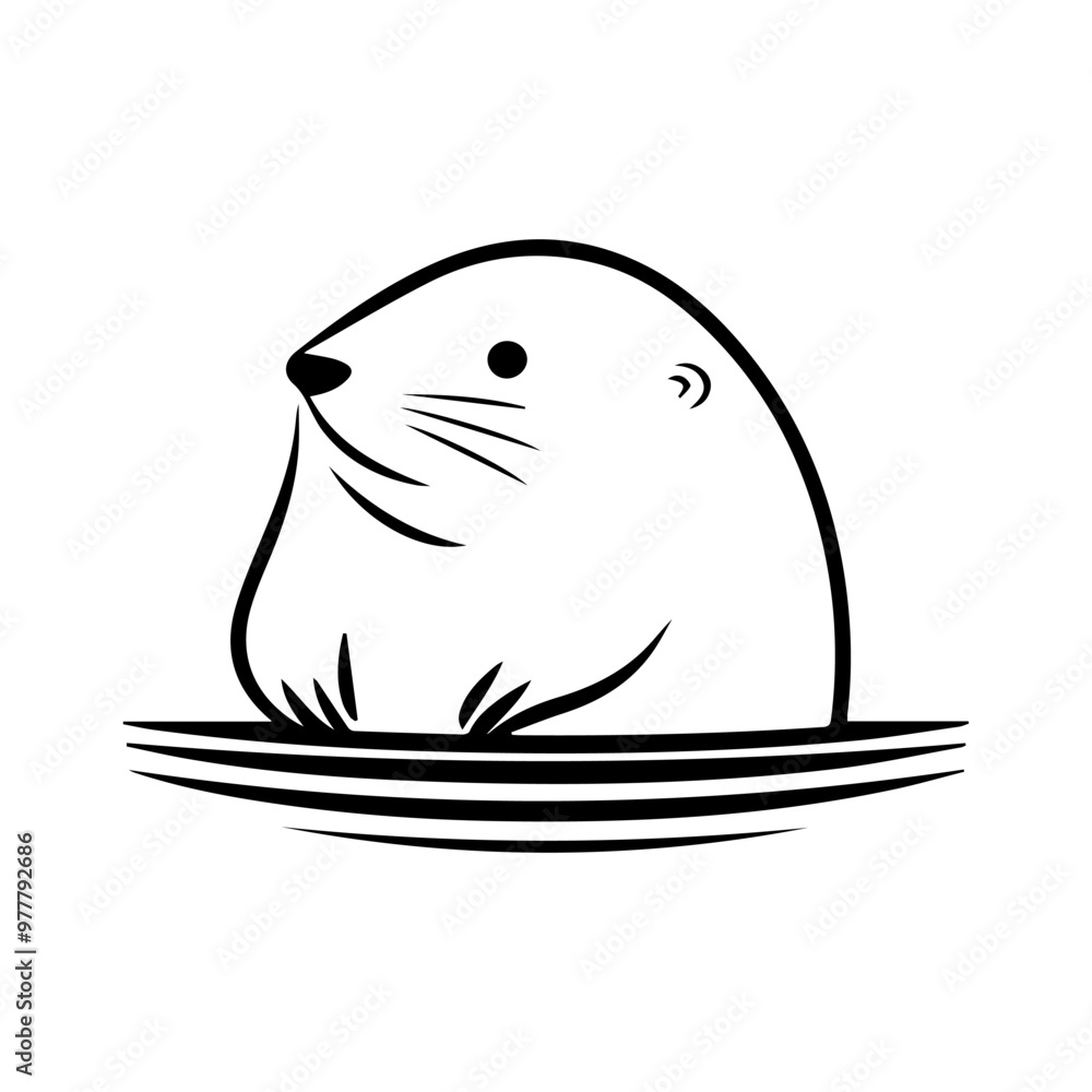 mole icon or modern line symbol. Vector line art and icon design with ...